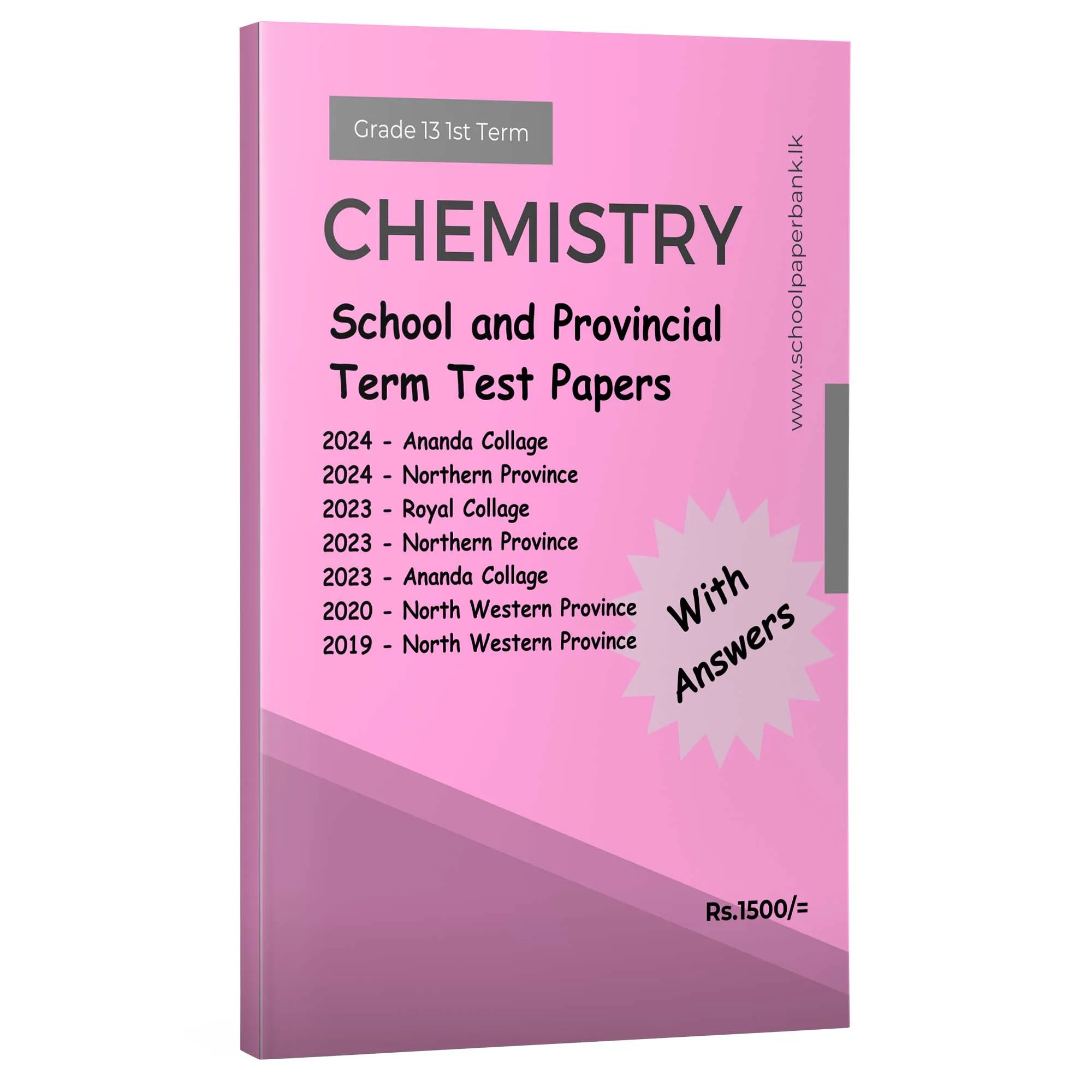 Chemistry | 13 1st Term Test Papers | English Medium - School Paper Bank